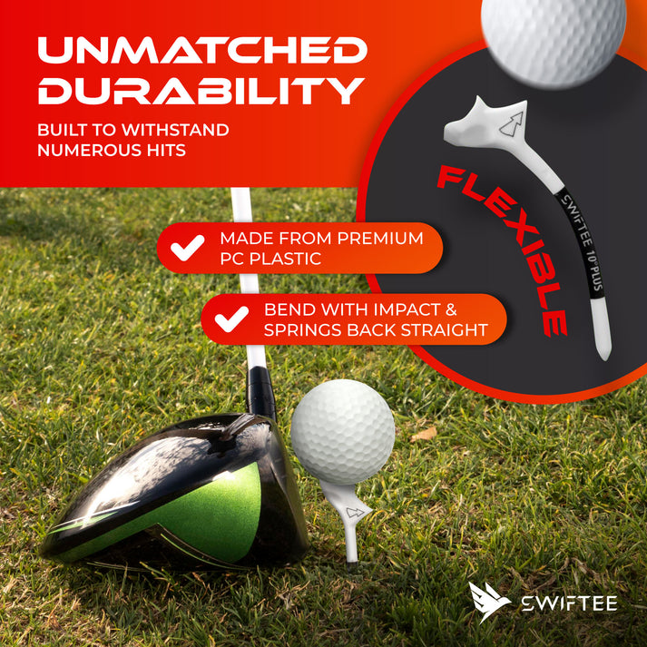 SWIFTEE 10 pack of Black Premium 10 Degree 83mm Golf Tees – Swiftee Golf